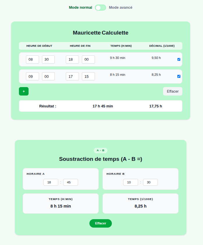 Calculette Mauricette